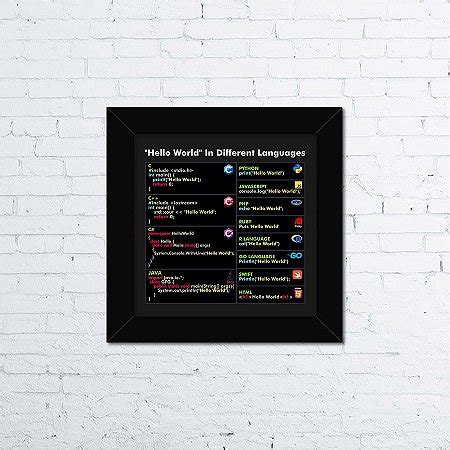 Quadro Hello World Types Caneca do Dev Canecas e produtos de programação