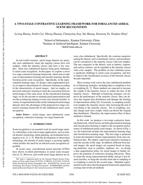 Pdf A Two Stage Contrastive Learning Framework For Imbalanced Aerial