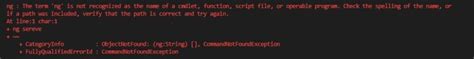 Errorthe Term Ng Is Not Recognized As The Name Of A Cmdlet Devops Consulting