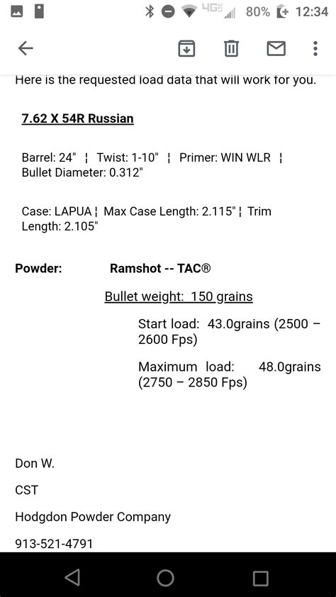 If There Isn T Published Load Data Available Contact The Manufacturer R Reloading