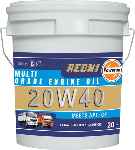 Powerup Redmi 20w 40 Api Cf Engine Oil For All Automotive Vehicles 20l