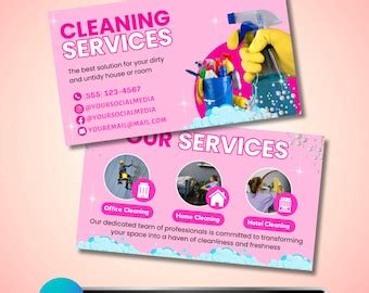 Business Card Cleaning Services Business Card Premade Housekeeping