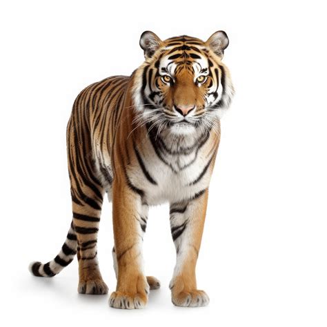 Premium Photo A Tiger On A White Background