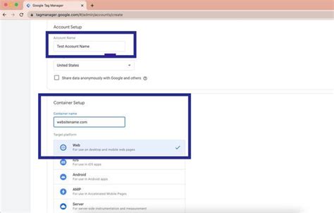 Create A New Gtm Account Analyzify Docs