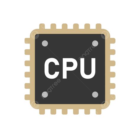 Computer Cpu Vector Icon Illustration Isolated Electrical Data Vector