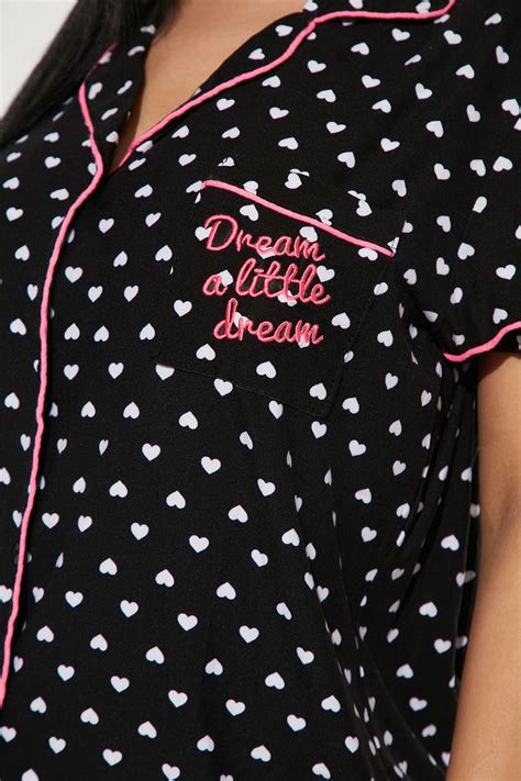 Dreamy Days Pj Short Set Blackcombo Fashion Nova