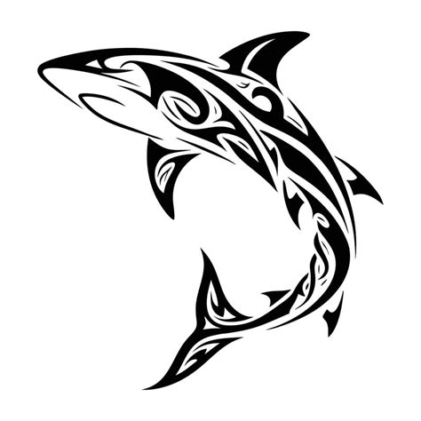 Simple Line Shark Tattoo Design 55175165 Vector Art At Vecteezy
