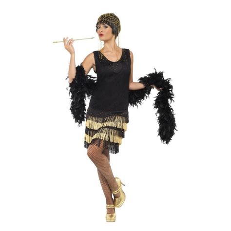 1920s Fringed Flapper Costume Womens Gatsby Dress Cracker Jack