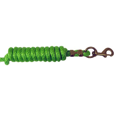 Poly Lead Rope Neon Green With Solid Brass Snap 58 X 8