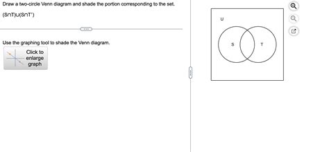 Solved Draw A Two Circle Venn Diagram And Shade The Portion Chegg