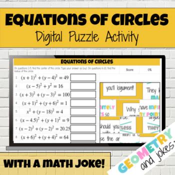 Circles Geometry Activity Pack By Geometry And Jokes TPT