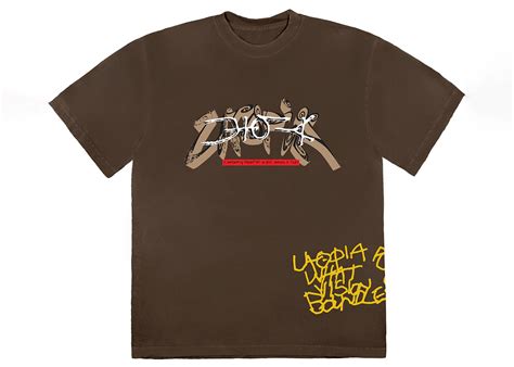 Travis Scott Utopia I Tee Brown Mens Ss23 Us