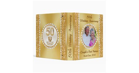 Personalized 50th Anniversary Photo Album Binder Zazzle
