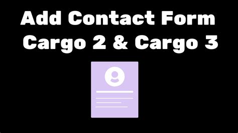 Contact Form In Cargo Collective Site 2024 Cargo Site Tutorials