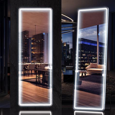 Antok Full Length Mirror With Lights 64 X 21 Led Mirror