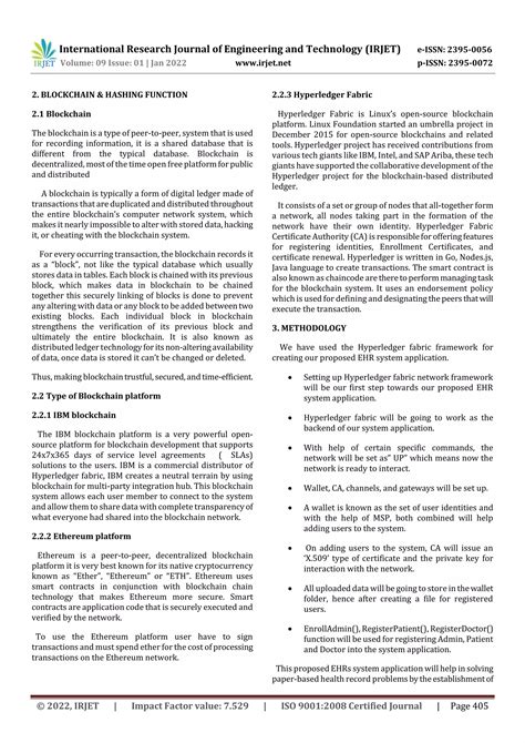 Electronic Health Record System By Adopting Blockchain Pdf