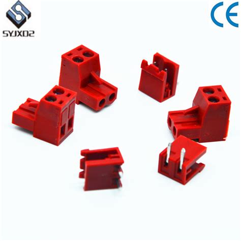 Red Edgk5 08mm 02pin Plastic Terminal Block Connector 5 0mm 2 Vias Connector Terminal Blocks