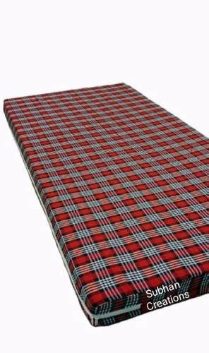 Red Check Single Bed Mattress Cover Material Cotton At Rs 180piece