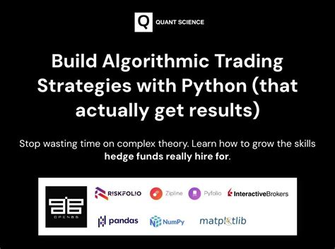 Quant Science On Linkedin Build Algorithmic Trading Strategies With Python That Actually Work 12
