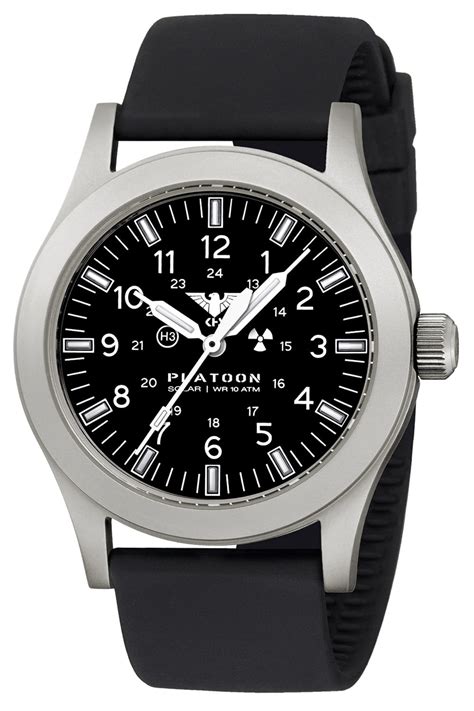 Khs Herren Solaruhr Platoon Silikon Schwarz Plassfsb