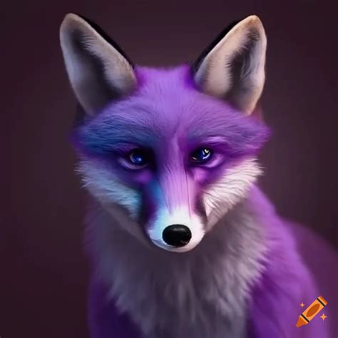 Realistic Purple Fox On Craiyon