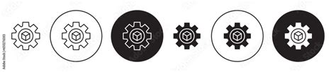 Product Development Icon Set In Black Filled And Outlined Style Suitable For Ui Designs Stock