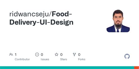 GitHub Ridwancseju Food Delivery UI Design