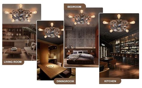 Hueoczw 20 Retro Industrial Steampunk Ceiling Fans With