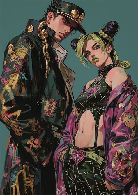 Jotaro Kujo Jolyne Cujoh From Jojo S Bizarre Adventure Jojo S Bizarre Adventure Characters