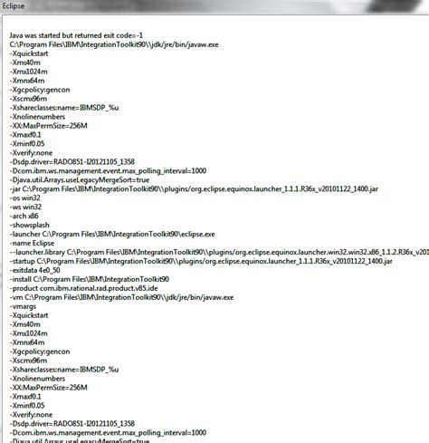 Eclipse Java Was Started But Returned Exit Code 1 Stack Overflow