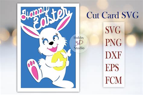Happy Easter Card Template Svg · Creative Fabrica