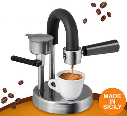 The Kamira Sicilian Stovetop Espresso Maker Real Crema Handmade