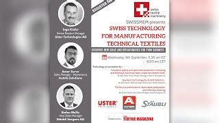 SWISSMEM webinar Swiss Technology for Manufacturing Technical Textiles ...