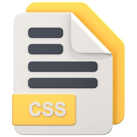 Premium Psd White File With Css Extension 3d Icon Illustration Low Poly Style