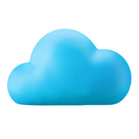 Cloud Internet Network Symbol User Interface Theme 3d Illustration Icon Blue Color Isolated In