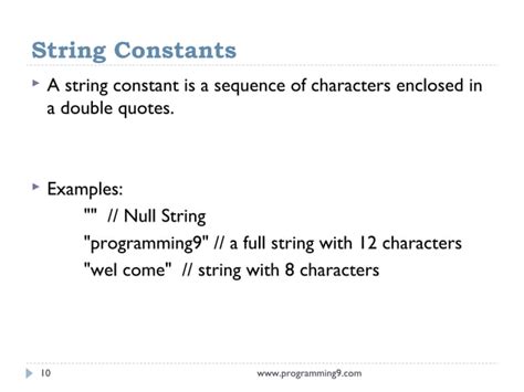 Constants In C Programming Ppt