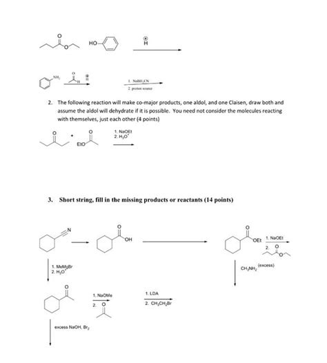 (Get Answer) - Predict the products of the following reactions, assume ...