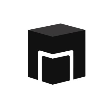 Black And White Logo Of A Square Box Centered On White Vector A