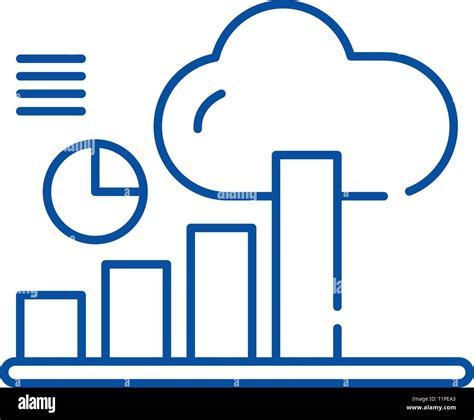 Data Management Line Icon Concept Data Management Flat Vector Symbol