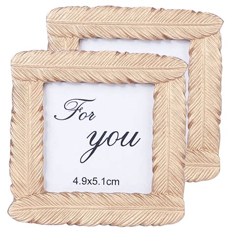 2 Pcs Tabletop Wedding Photo Frame Mini Picture Frames 3x3 Inches Mini