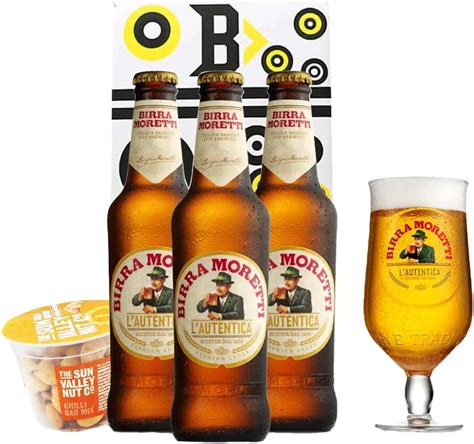 Birra Moretti Gift Set With Branded Half Pint Glass X Ml Bottles Abv Amazon Co