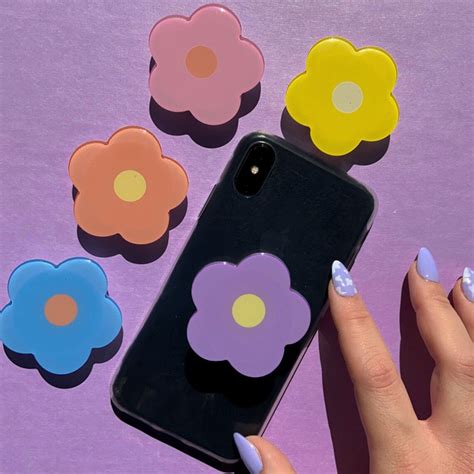 Cute Pop Socket Flower Phone Grip Flower Pop Socket Pop Etsy
