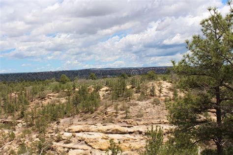 Sweeping Landscape View Of Mountainside At The Top Of A Hiking Trail In