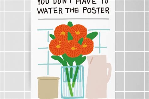 그림·사진 포스터를 키우자4 M 디자인 포스터 금잔화 봄 꽃 오늘의집 쇼핑