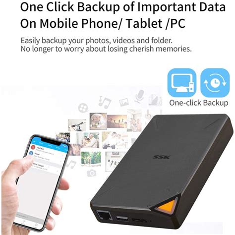 Ssk Nas Tb Network Attached Storage Personal Cloud Storage Wifi Hdd With Hotspot Support Remote