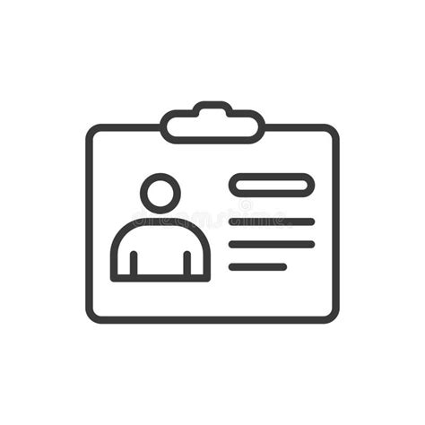 Id Pass Icon In Line Design Id Pass Card Access Identification