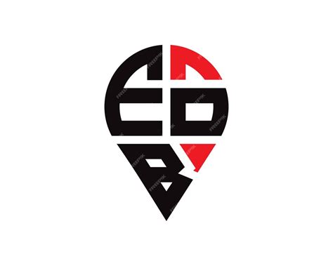 Premium Vector Eob Letter Location Shape Logo Design