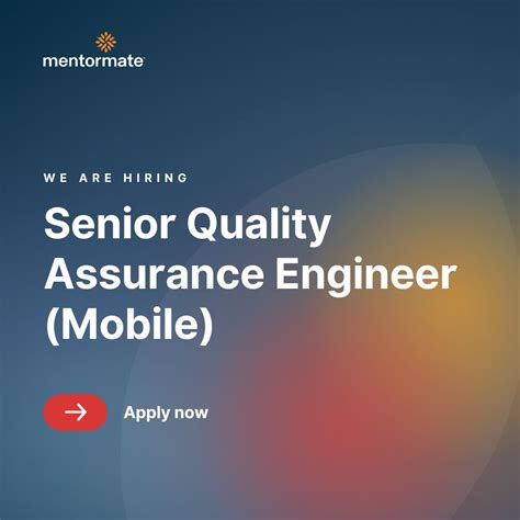 Mentormate On Linkedin Mentormate Senior Quality Assurance Engineer Mobile Mfd