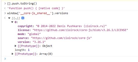 How Can I Get The Native Version Of Array Prototype Push Issue