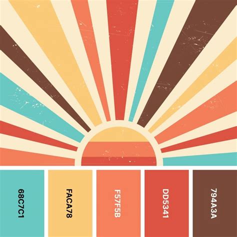 Retro Color Palettes For Throwback Designs Color Meanings